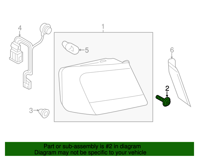 N-910-742-01 - Tail Lamp Assembly Bolt 2008-2023 Audi | Audi OEM Parts