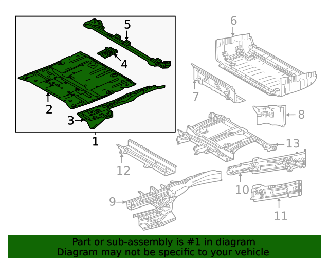 58303-08020 - Floor Pan Assembly - 2021-2023 Toyota Sienna | OEM ...