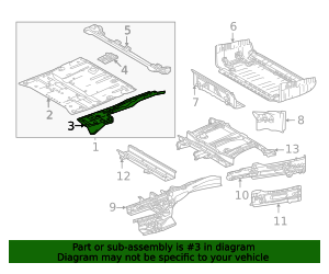 2021-2024 Toyota Sienna Floor Extension 58244-08010 | Sparks Parts