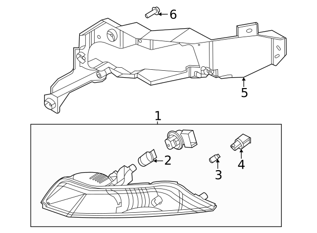 2021-2022 Ford Mustang Park Lamp mr3z13200a | TascaParts.com