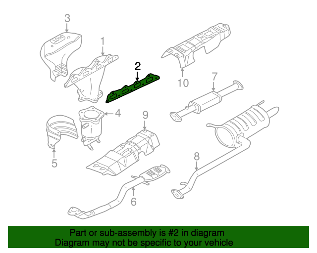 Genuine OEM Manifold Gasket Part# 28521-33020 Fits 1992-2005 Hyundai ...