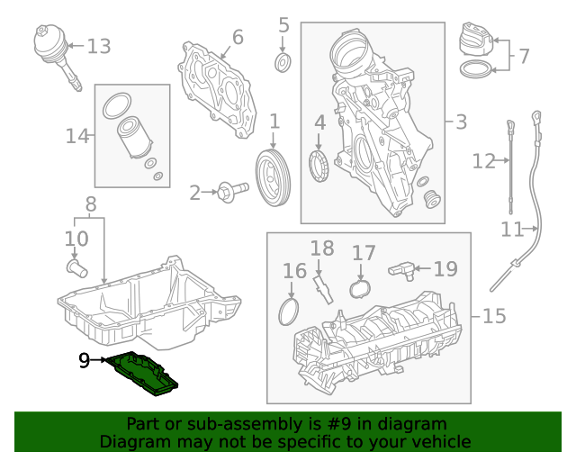 276-010-10-28 - Engine Oil Pan 2016-2023 Mercedes-Benz ...