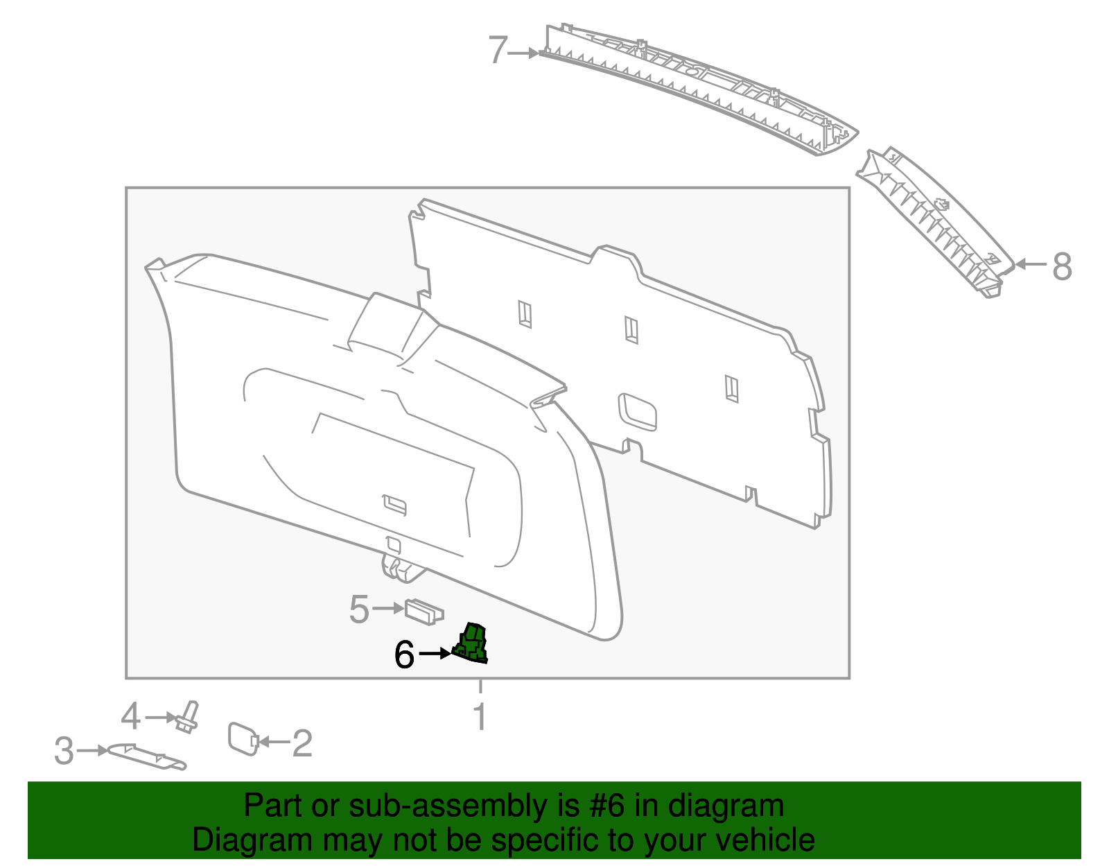 2018-2024 GM Jet Black Liftgate Close Switch 84397595 GM ...