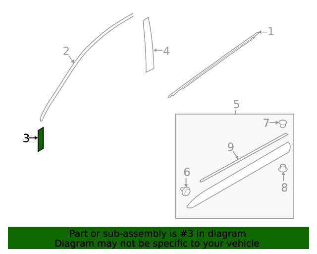 2020-2024 Subaru Front Applique 63563AN39A | Subaru Parts Store