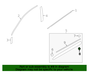 2020-2024 Subaru Outback Lower Molding Grommet 91111AN13A | Subaru ...
