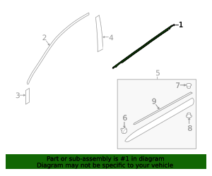 61280AN030 - Belt Molding - 2022-2023 Subaru Outback | Subaru OEM Parts ...
