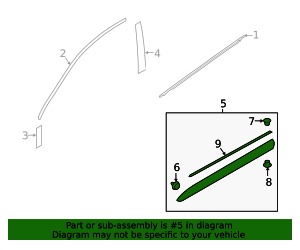 2020-2024 Subaru Outback Lower Molding 91112AN05D | Subaru Parts For You