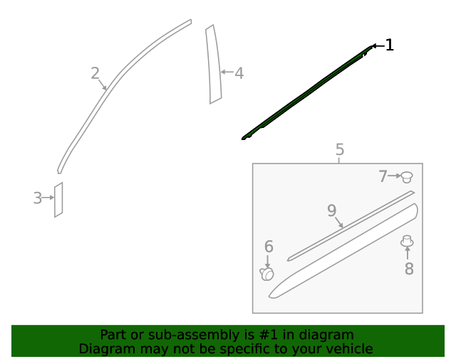 Genuine OEM Belt Molding Part# 61280AN011 Fits 2020-2023 Subaru: Up To ...