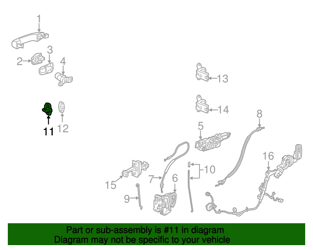 2014-2024 GM Side Door Lock Striker 13591437 GM | GMPartsDirect.com
