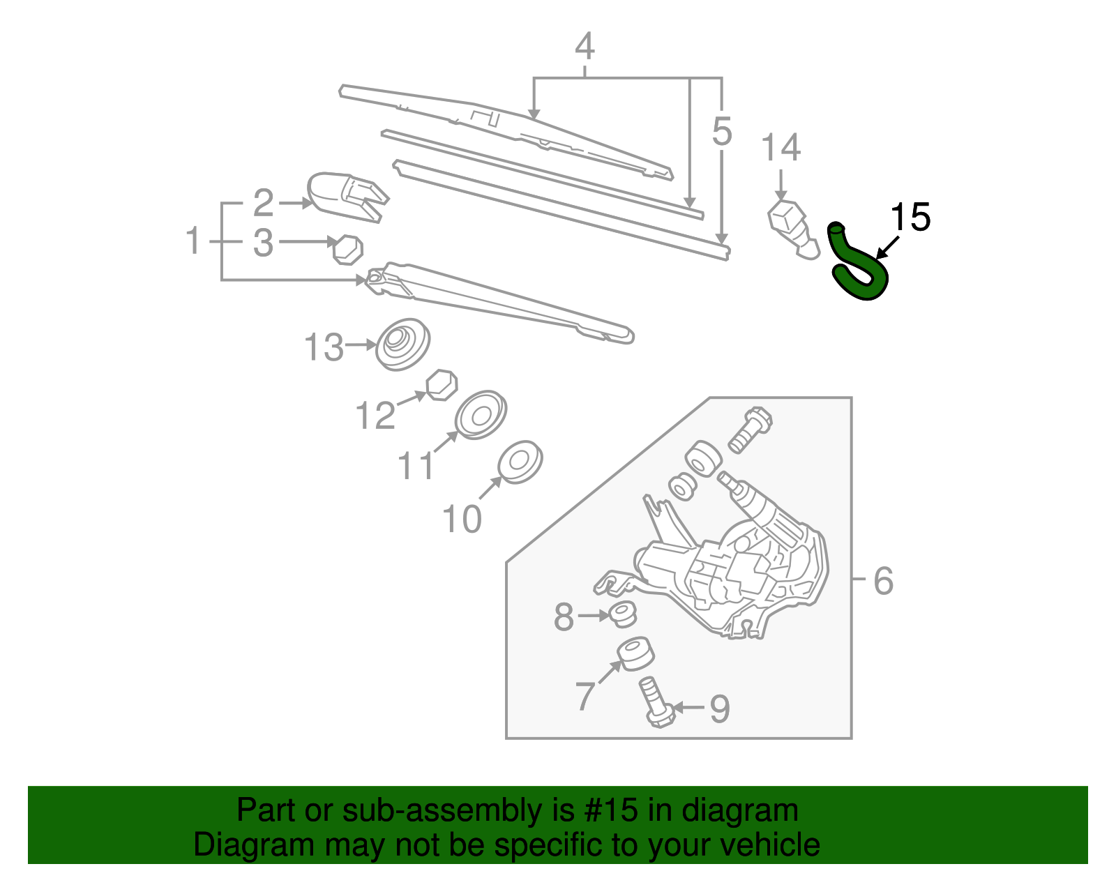 2007-2011 Honda Washer Nozzle Tube 76833-S9V-A01 | Retail Performance ...