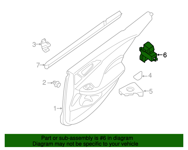 2016-2020 Nissan Maxima Window Switch 25411-4RA1A | TascaParts.com