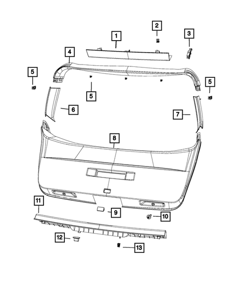 Lift Gate Panel and Scuff Plate for 2013 Dodge Journey | Mopar eStore