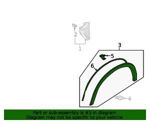 5220BA34 - Wheel Opening Molding 2020-2024 Mitsubishi Outlander Sport ...