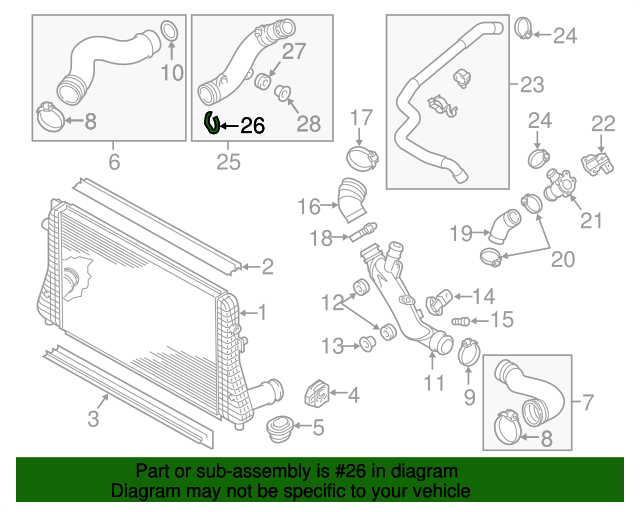 1J0-145-769-B - Pressure Pipe Retainer Clip 2006-2015 Audi | Audi OEM Parts