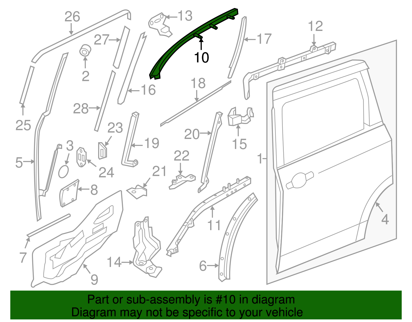 77790-1JA0A - Sliding Door Track 2011-2017 Nissan Quest | AutoNation Parts