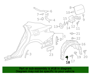 2013-2023 Lexus Wheelhouse Liner Grommet 90189-A0008 | Genuine Lexus Parts