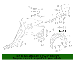 90467-06121 - Wheelhouse Liner Retainer Clip - 2007-2023 Lexus ...