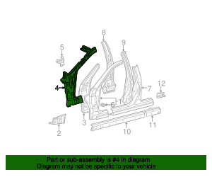 2002-2006 Lexus Inner Pillar 61102-33100 | OEM Parts Online