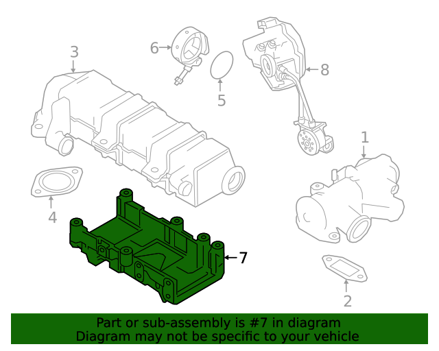 2019-2020 Ram Egr Cooler Bracket 68444081AA | TascaParts.com
