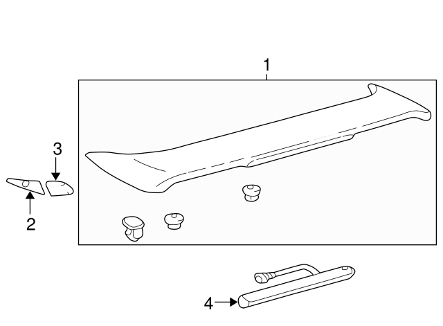 1998-2008 Toyota Corolla Spoiler 76871-02900 | Toyota Parts Center