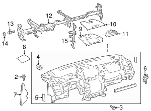 55307-06060 - Center Brace 2012-2017 Toyota Camry | AutoNationParts.com
