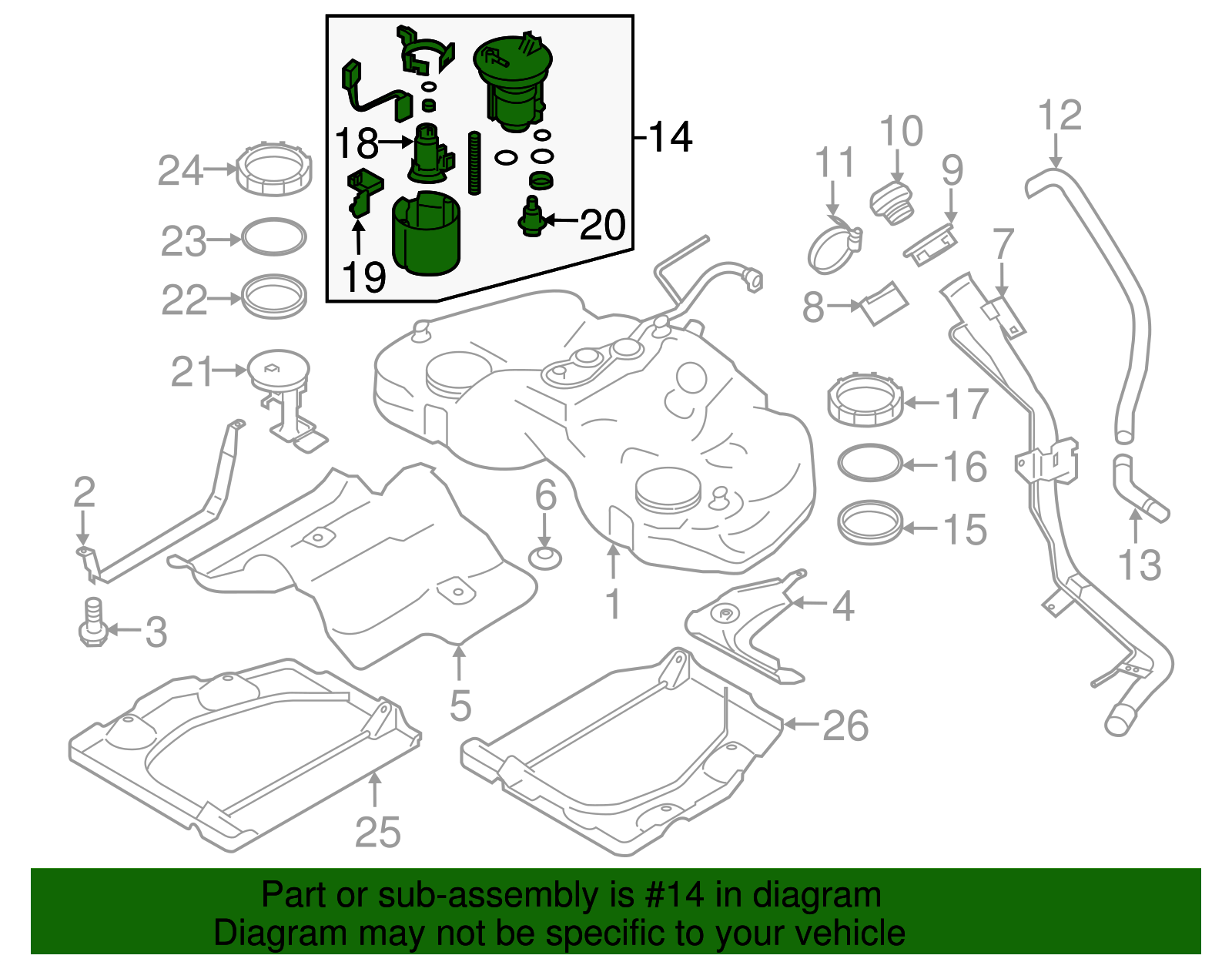 2013-2020 Toyota Fuel Pump Assembly SU003-07510 | American Toyota Parts