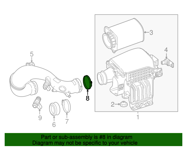 001-995-52-10 - Intake Duct Clamp 2017-2020 Mercedes-Benz | Mercedes ...
