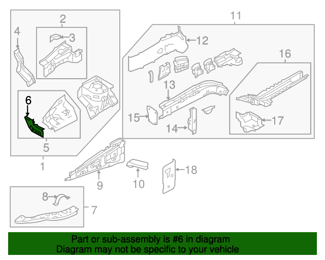 2011-2024 Mitsubishi Outlander Sport Gusset 5220F299 | Mitsubishi Parts ...
