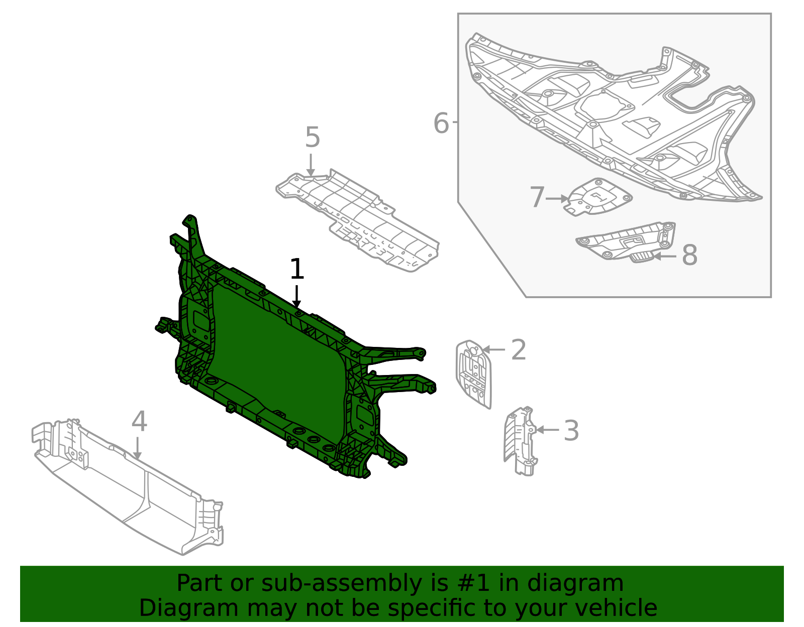 2022-2024 Hyundai Tucson Radiator Support 64101-N9000 | OEM Parts Online