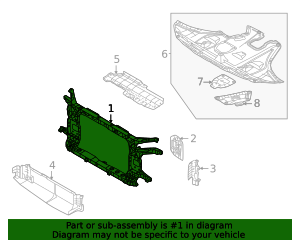64101-N9000 - Radiator Support 2022-2024 Hyundai Tucson | AutoNation Parts