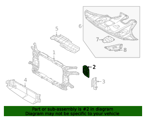 64575-N9000 - Radiator Support Bracket - 2022-2024 Hyundai Tucson | OEM ...