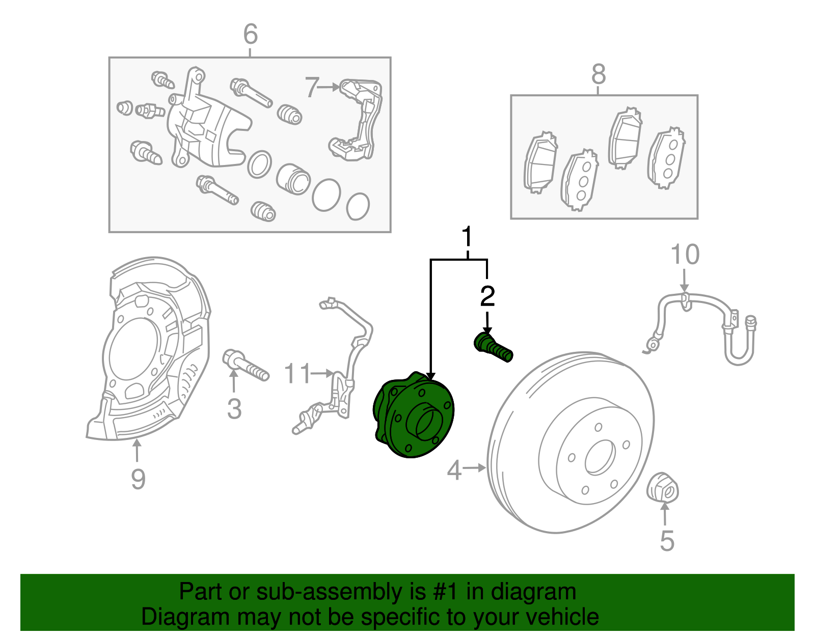 2016-2025 Toyota Hub Assembly 43550-47020 | Elmhurst Toyota Parts