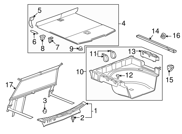 2010-2014 Cadillac CTS Cargo Net Retainer 20849171 | GMPartsDirect.com