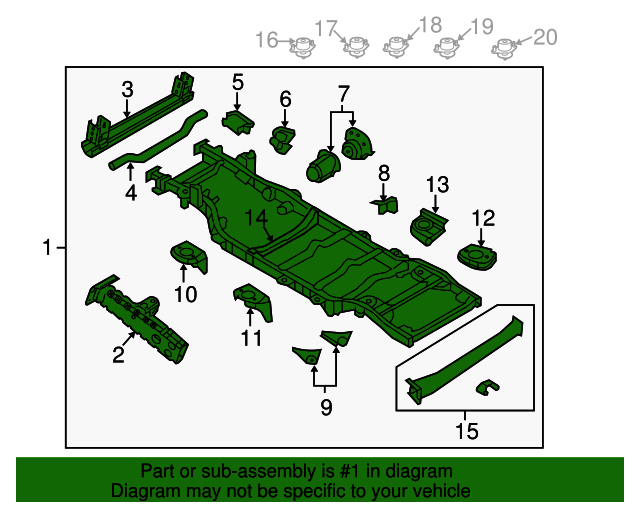 2016-2018 Jeep Frame Assembly 68263977ab | TascaParts.com