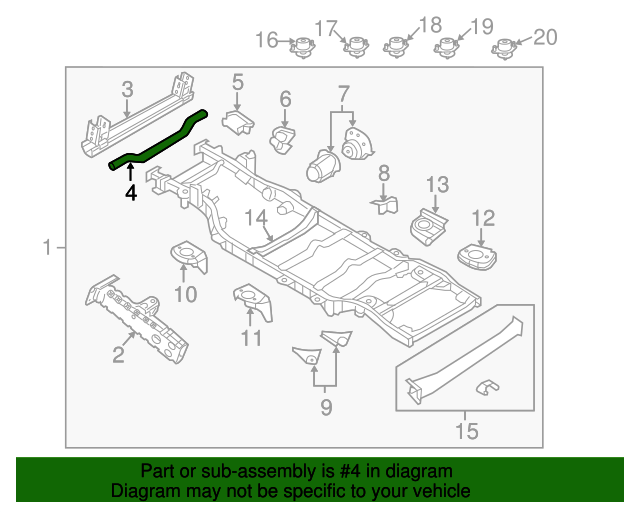 2007-2013 Jeep Wrangler Underbody Crossmember 68026080AC | TascaParts.com