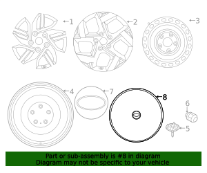 2020 Hyundai Venue Hub Cap 52970-K2000 | QuirkParts