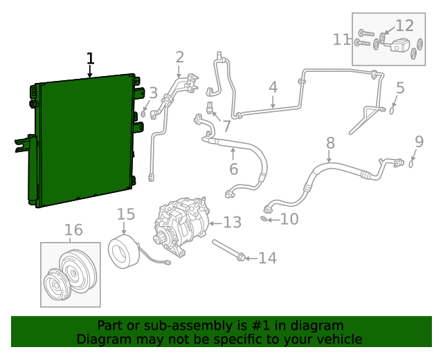 68322496AC - OEM A/C Condenser For 2019-2024 Ram 3500 | OEM MOPAR Parts ...