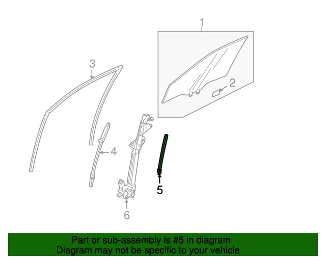 72231-TE0-A01 - Sash, R Front Door Center (Lower) - 2008-2012 Honda ...