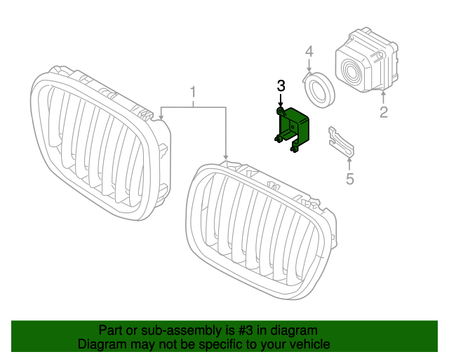 Genuine BMW 51-13-7-316-059 | Camera Holder | FREE Shipping on Most ...