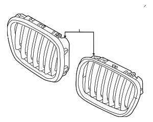 51117303107 - 2014-2018 BMW X5 Grille Front Left Experience (51-11-7 ...