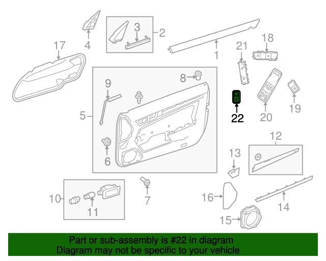 2011-2017 Mercedes-Benz Trunk Lid Release Switch 207-905-79-01-9107 ...