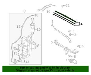 98360-C5600 - Wiper Blade 2019-2025 Kia | Genuine Kia Parts