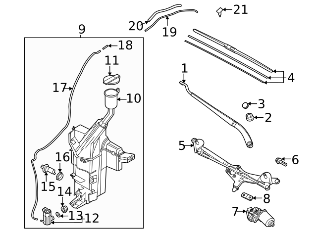 98360-C5600 - Wiper Blade 2019-2023 Kia | Genuine Kia Parts