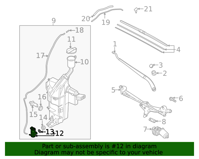98510-3T500 - Washer Pump 2017-2023 Kia | Kia.Parts Store