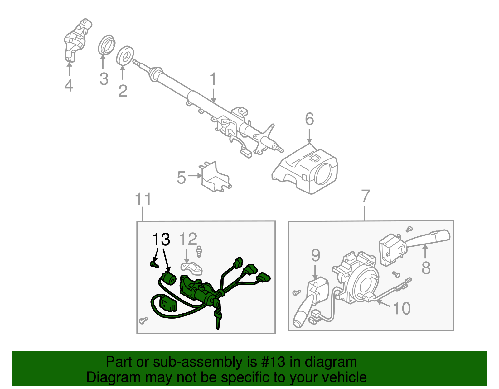83139FC001 - Ignition Switch 1998-2006 Subaru | Subaru Factory Parts Online