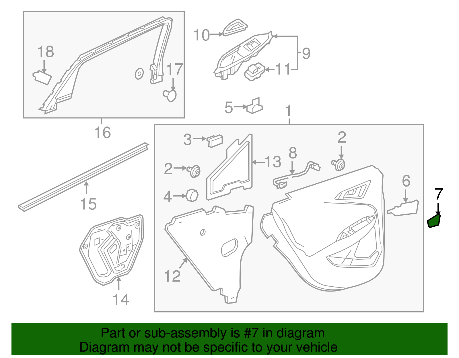 2011-2025 GM Jet Black Door Inside Handle Bolt Cap 22812772 GM ...