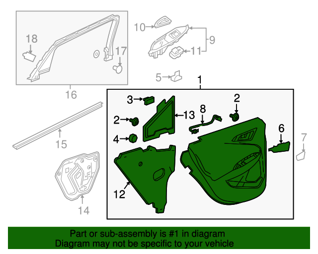84058565 GM Door Trim Panel | GM Parts Store