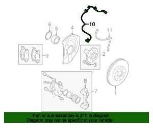 2007-2017 Mitsubishi ABS Wheel Speed Sensor 4670A575 | Mitsubishi Parts ...