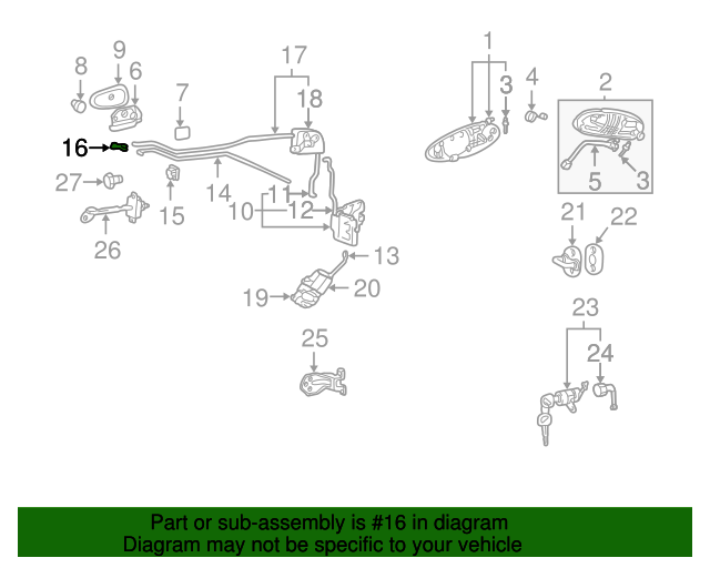 14929-42015 - Handle Inside Rod Holder - 1999-2017 Hyundai | hyundaiparts