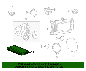 2018-2021 Mopar Amplifier 68549076AA | TascaParts.com